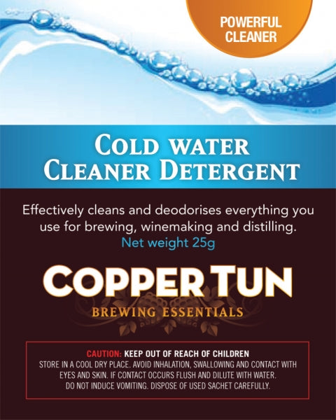 Copper Tun ECD Cold Water Cleaner/Detergent 25g – Dunedin Malt House